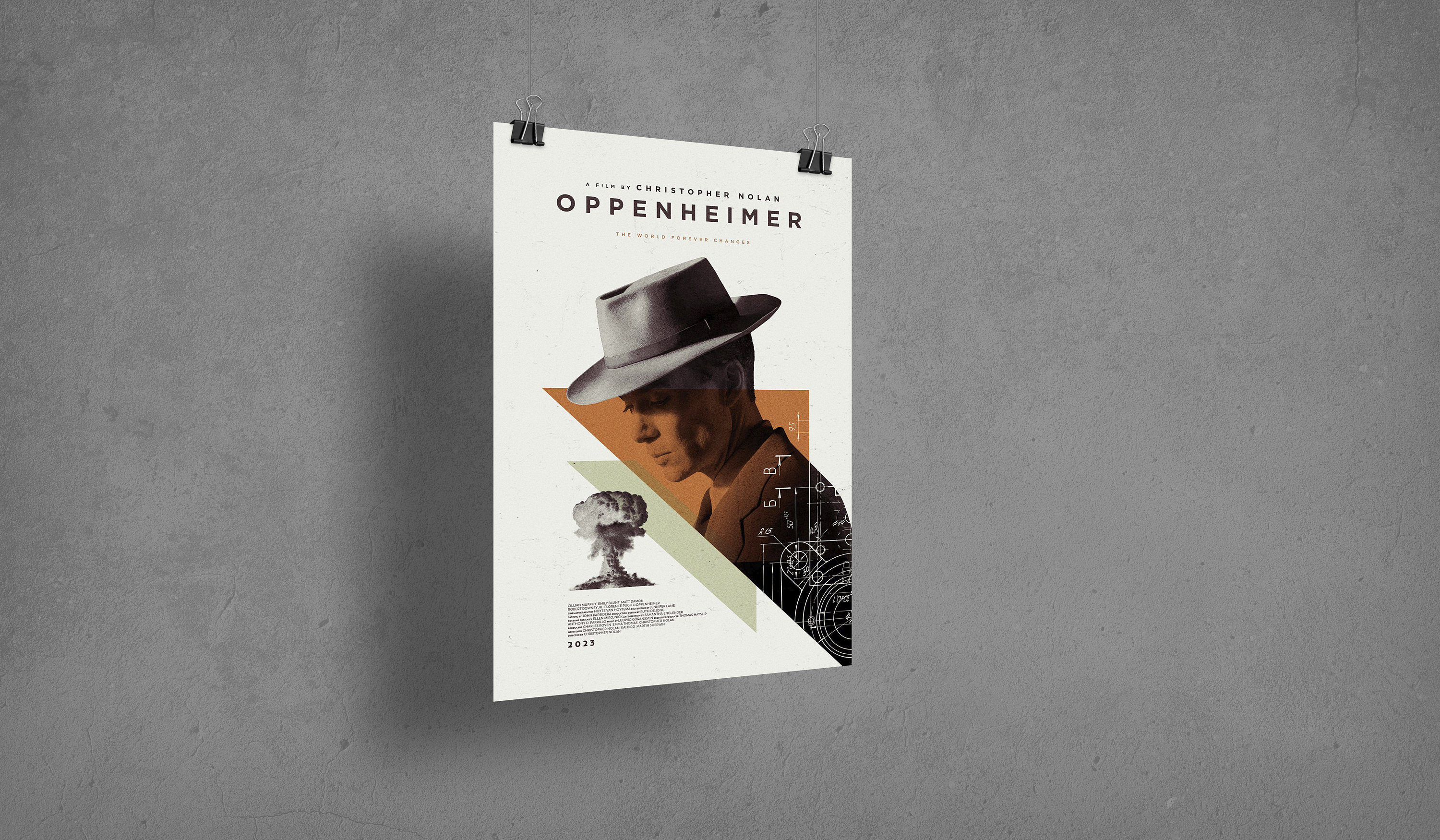 Oppenheimer Poster, Christopher Nolan Movie Poster