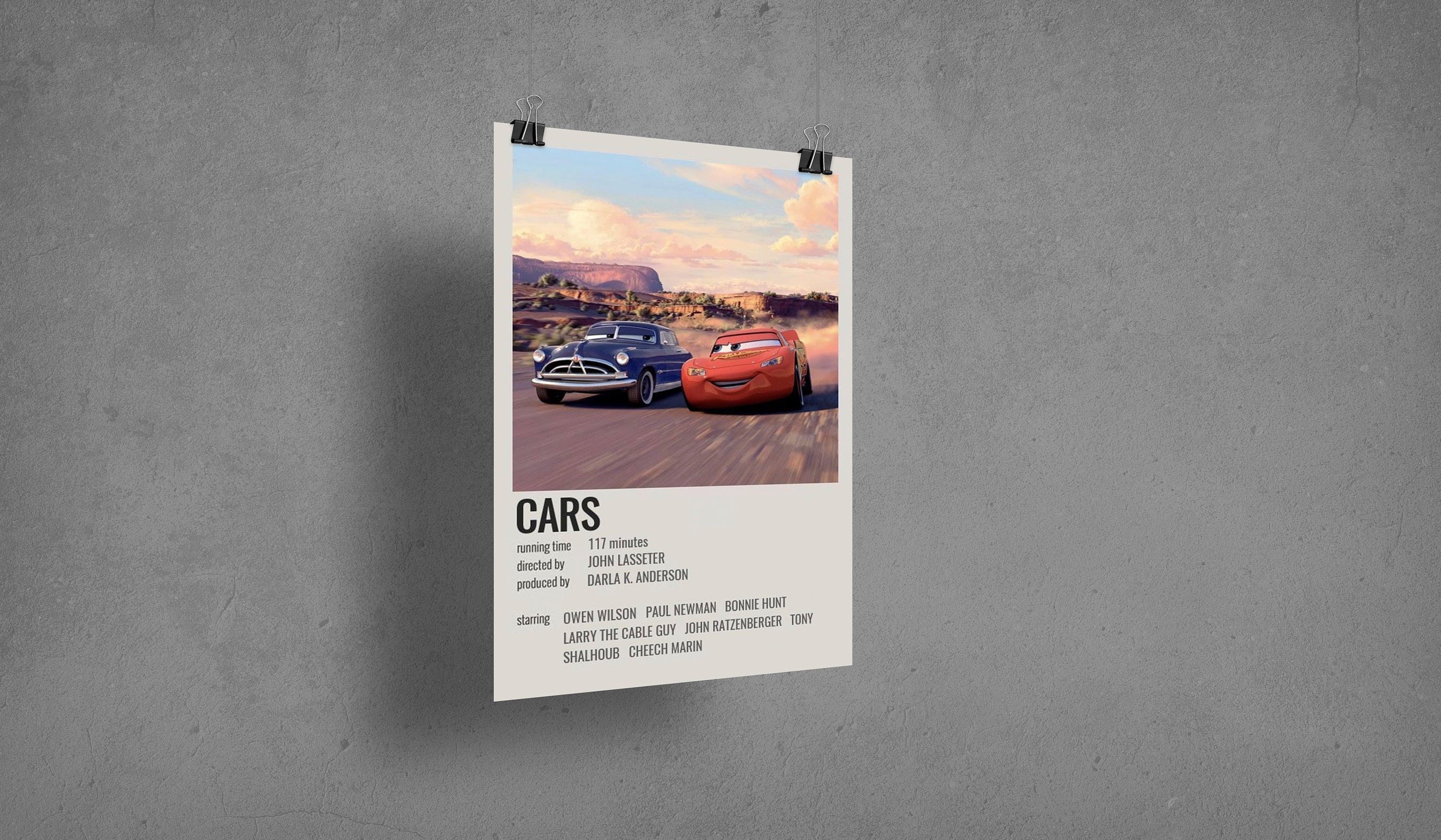 Cars Movie Poster | Lightning McQueen Poster