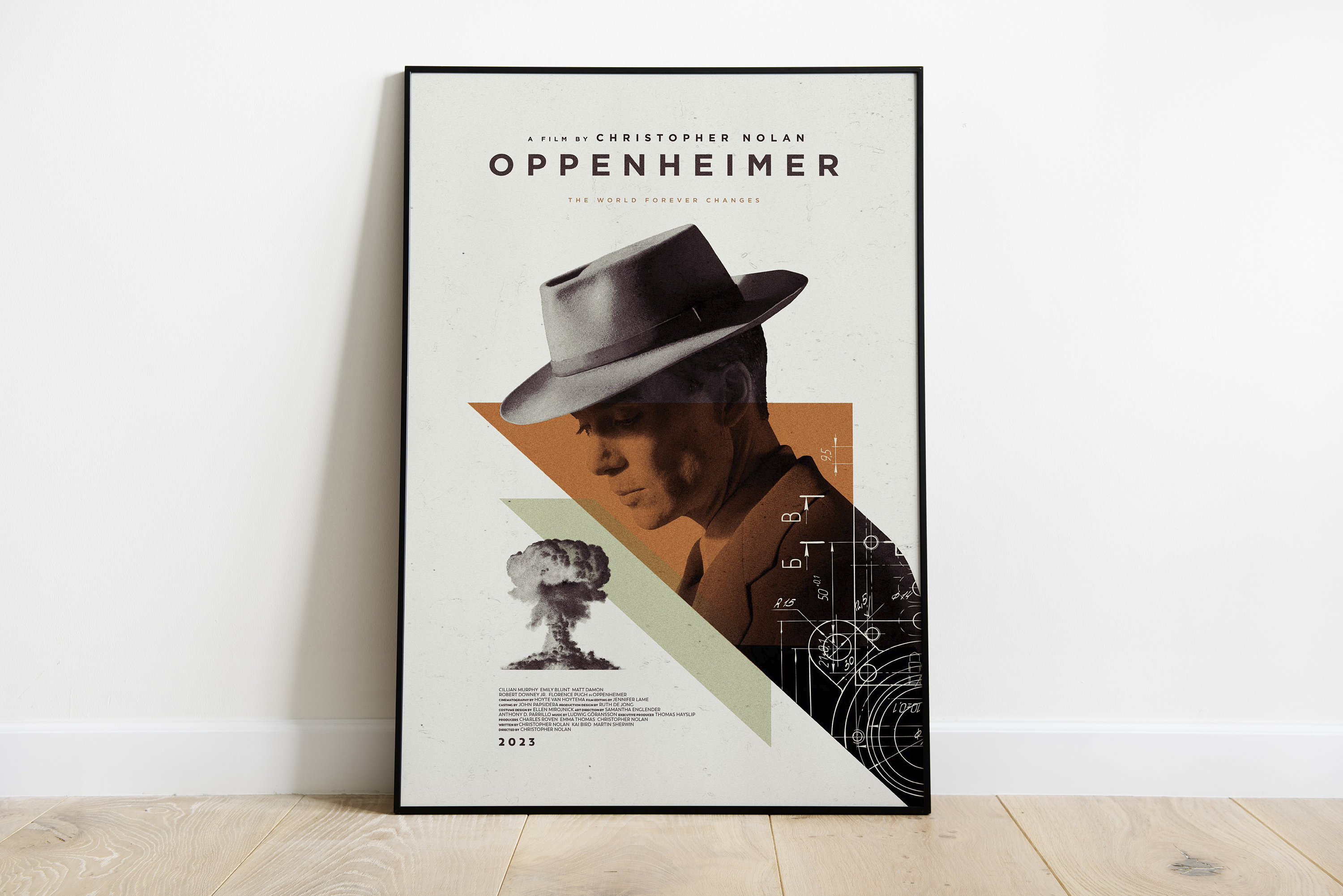Oppenheimer Poster, Christopher Nolan Movie Poster