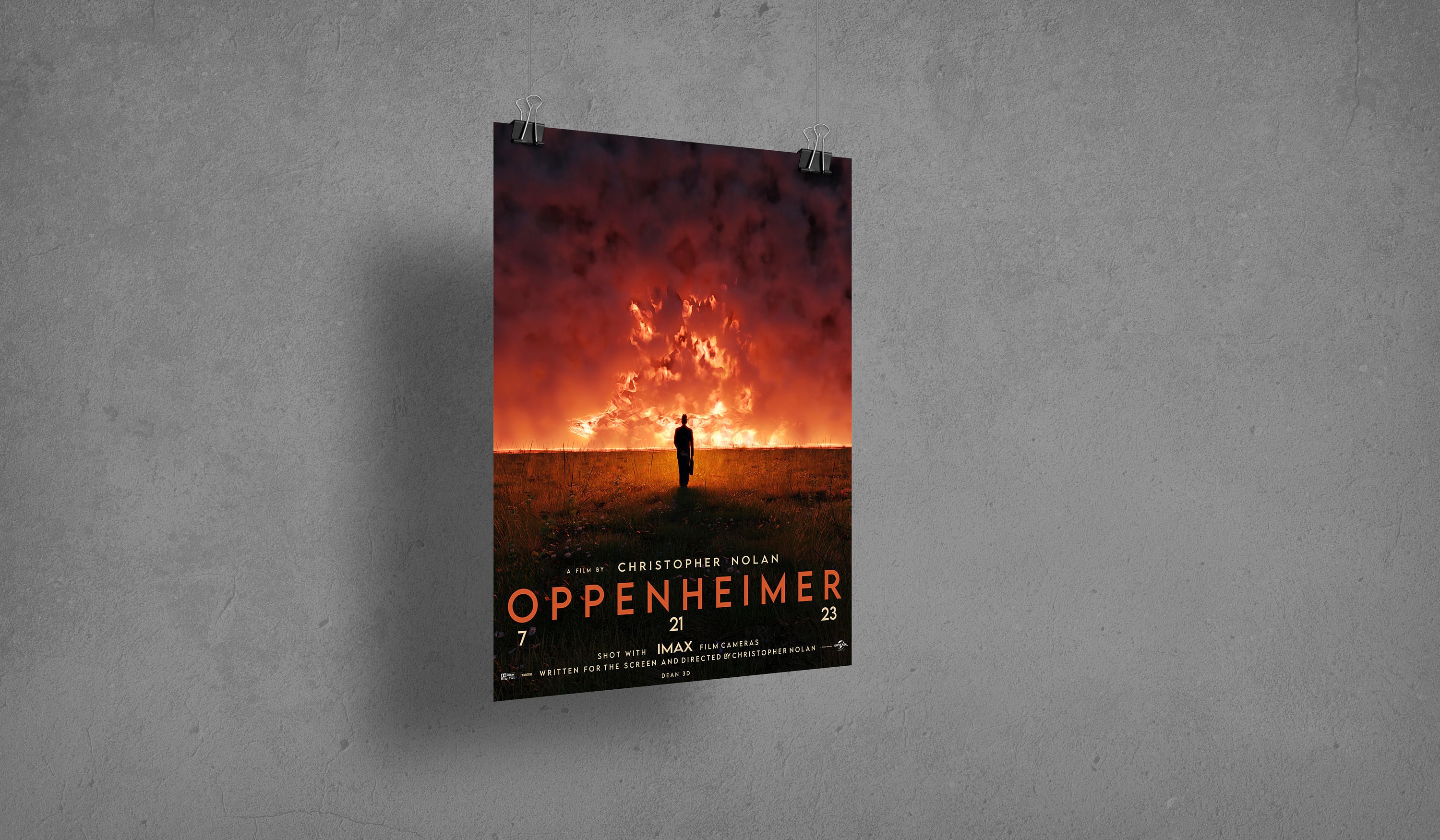 Oppenheimer Poster | Christopher Nolan Movie Poster | Minimalist Movie Premium Matte Vertical Poster
