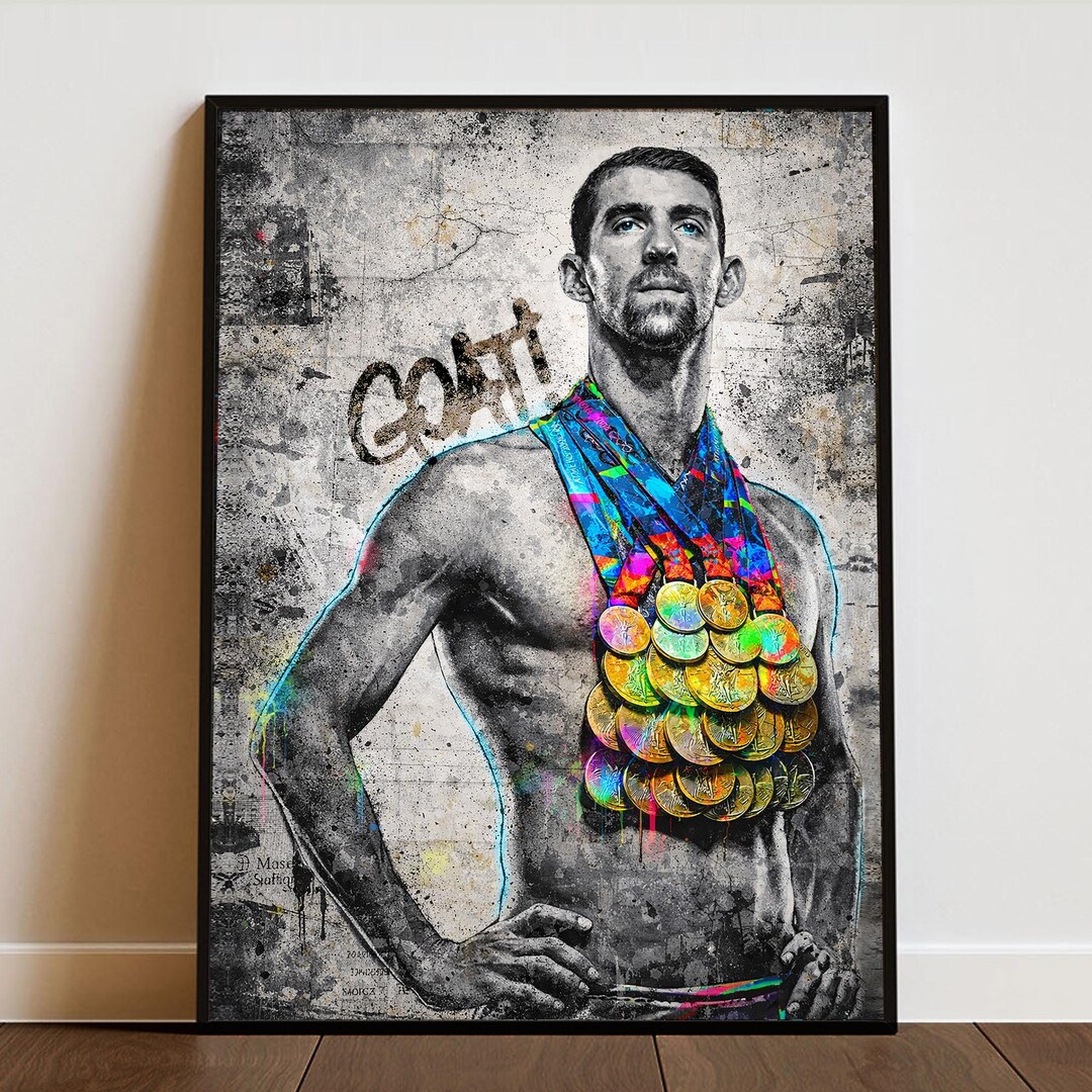 Street Neon Legends: Michael Phelps - Etsy