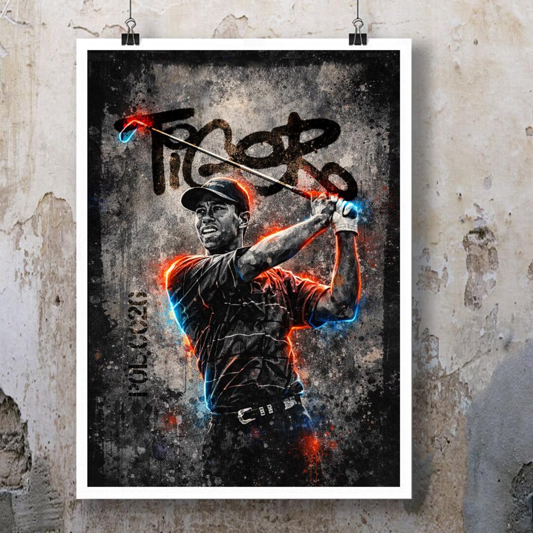 Street Neon Legends: Tiger Woods - Etsy