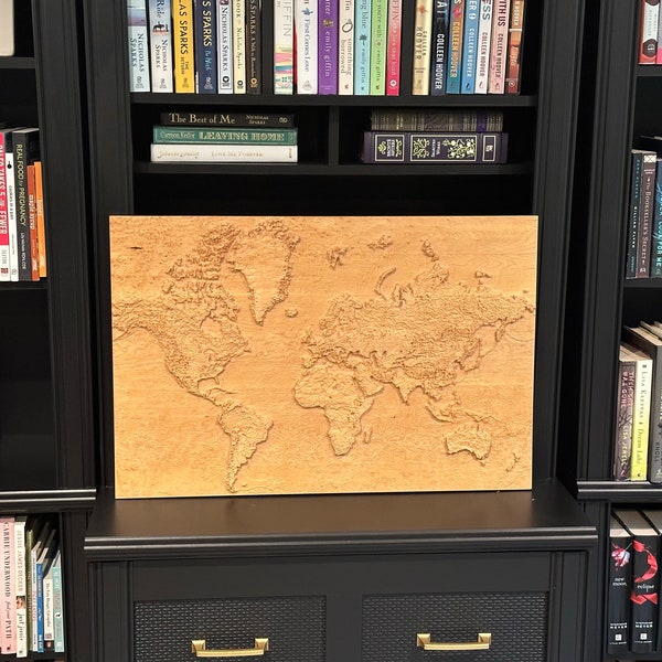World Map Portrait - Etsy