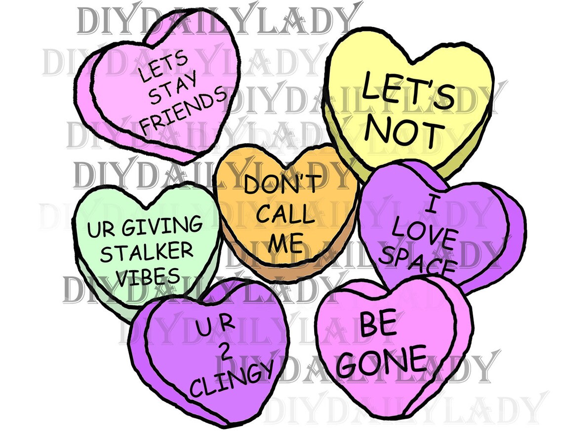 BUNDLE Awkward Conversations Funny Dark Humor Valentine Graphic for ...