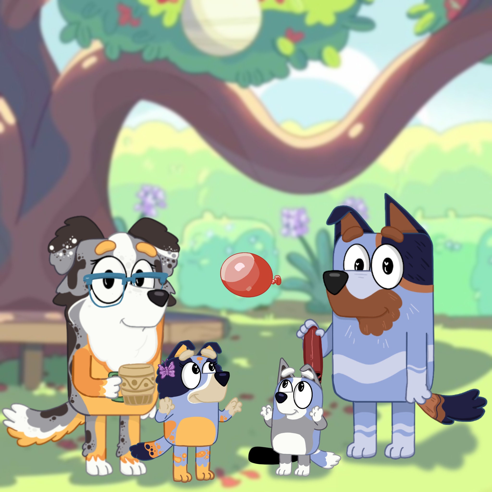 Blueyinspired 3 Day Turn Around Guaranteed Family or Friend Portraits ...