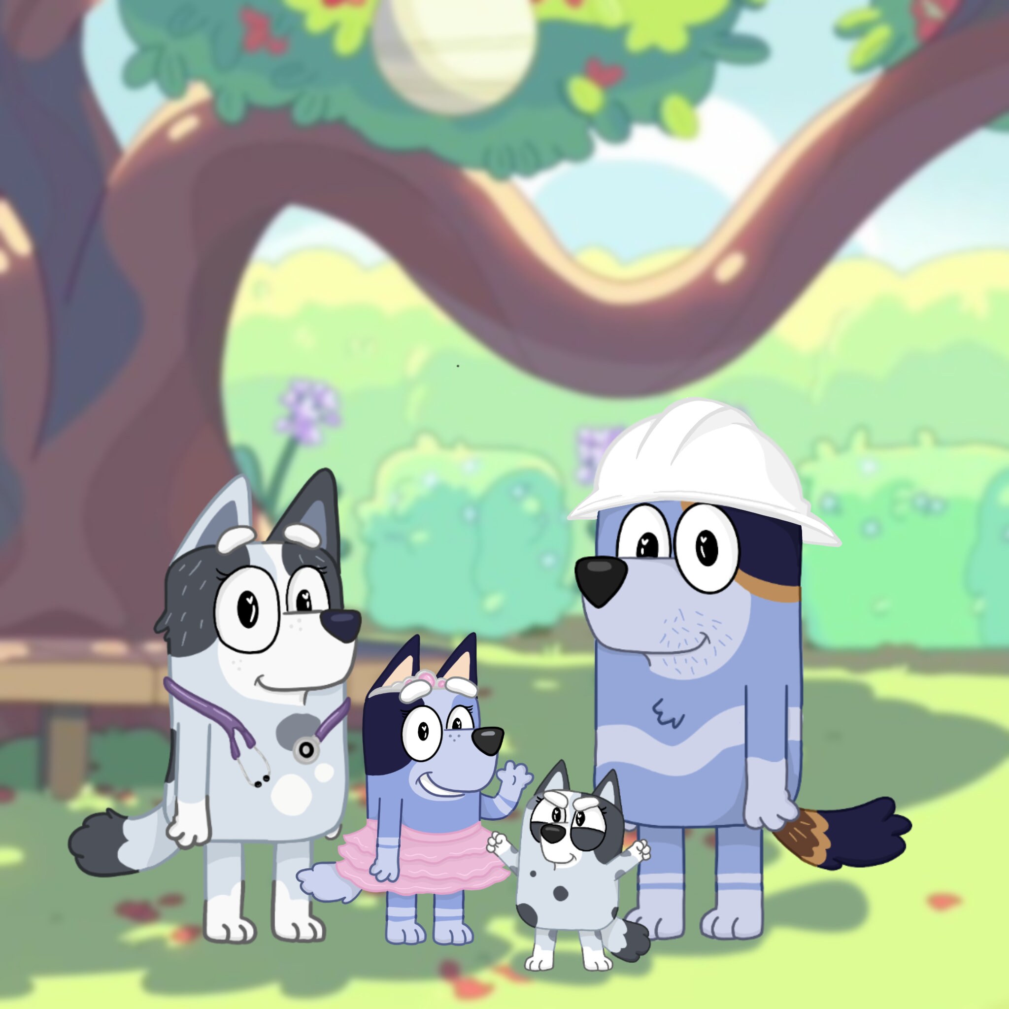 Blueyinspired 3 Day Turn Around Guaranteed Family or Friend Portraits ...