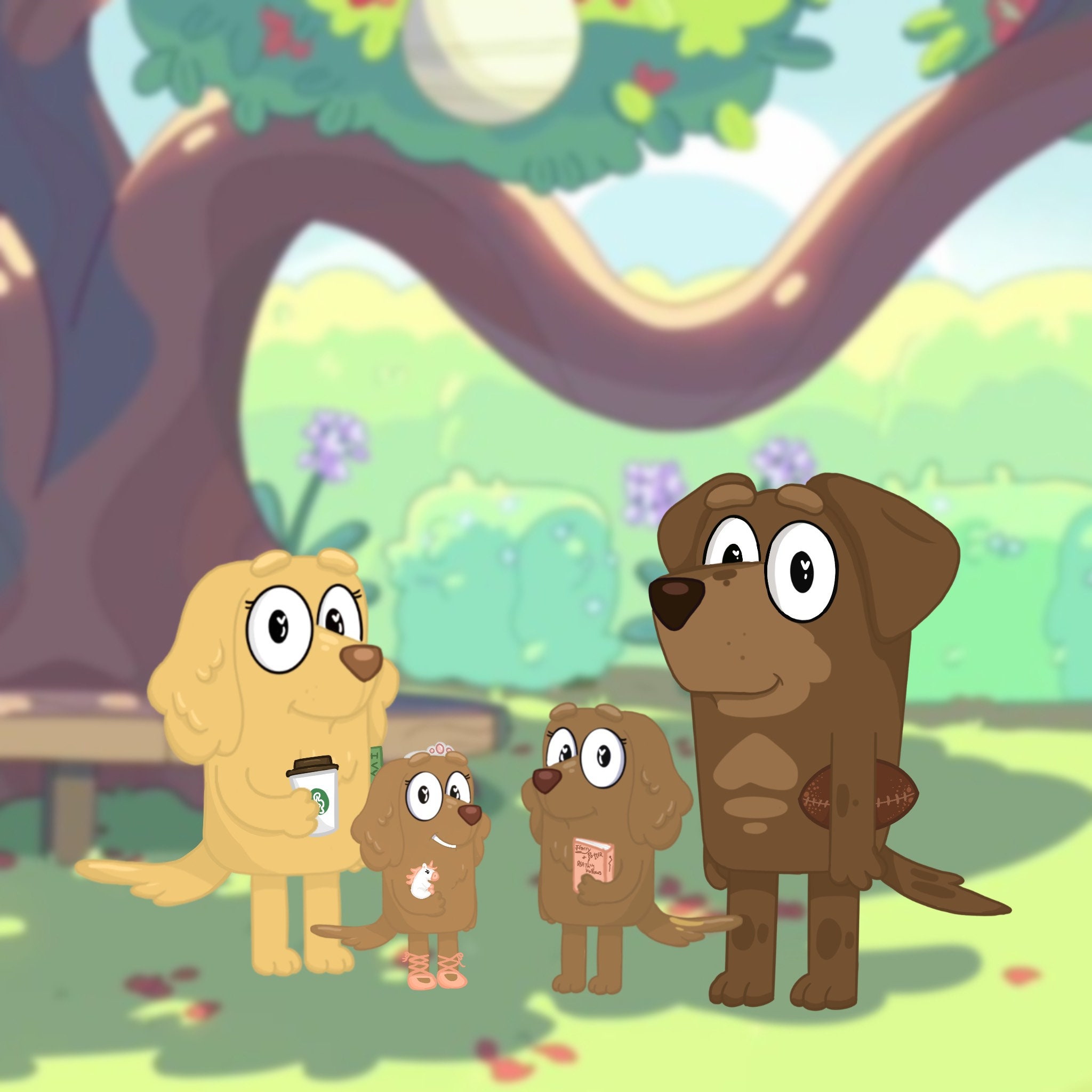 Blueyinspired 3 Day Turn Around Guaranteed Family or Friend Portraits ...