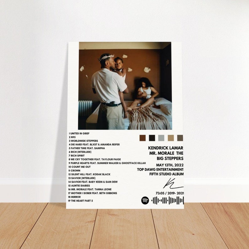 Kendrick Lamar Album Cover Art Custom Spotify Code Poster - Etsy