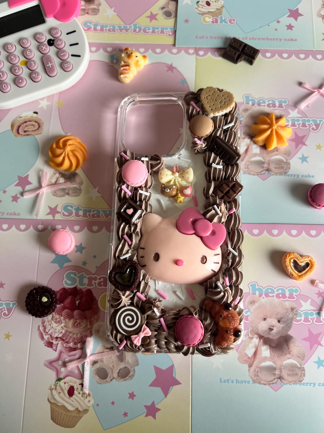 Decoden iPhone Case, Fake Frosted Cake Phone Case, Kawaii Phone Case ...