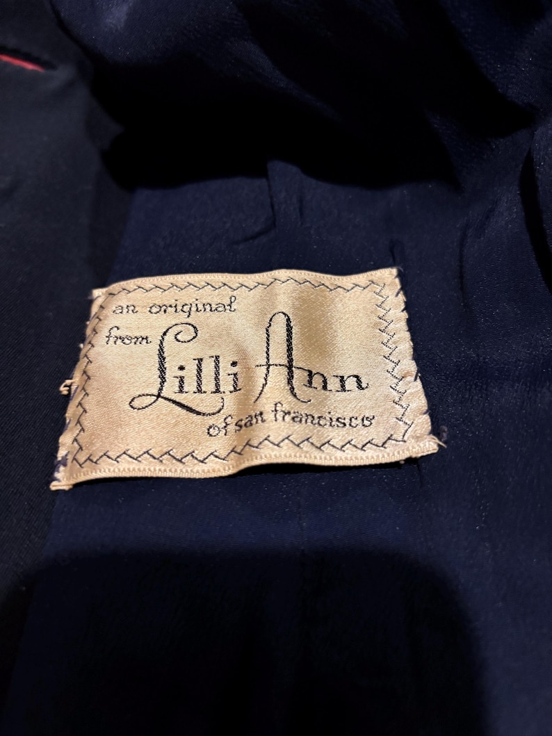 50's/60's Navy Lilli Ann Blazer - Etsy