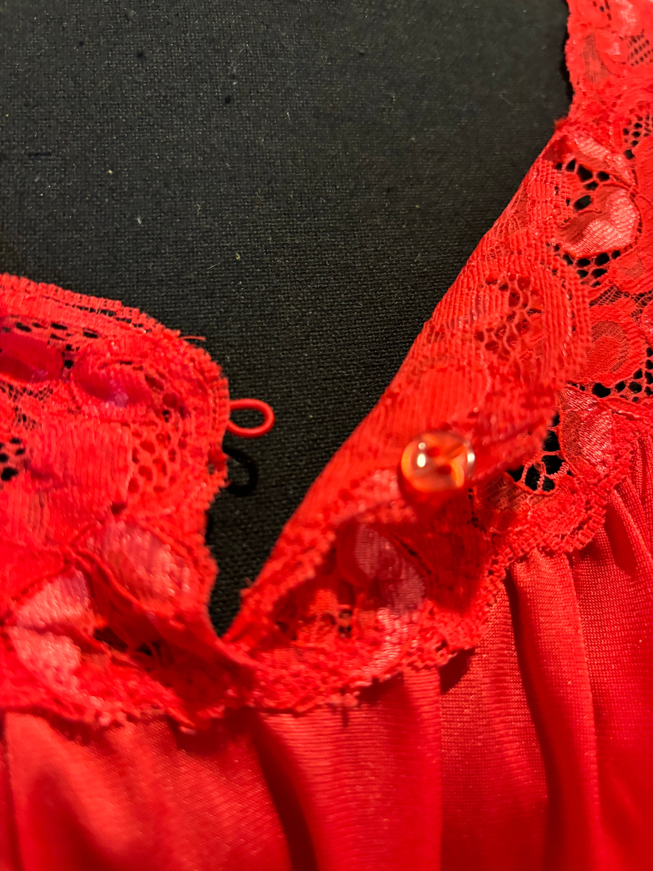 SALE!! Red Vintage Shadowline Gown - Etsy