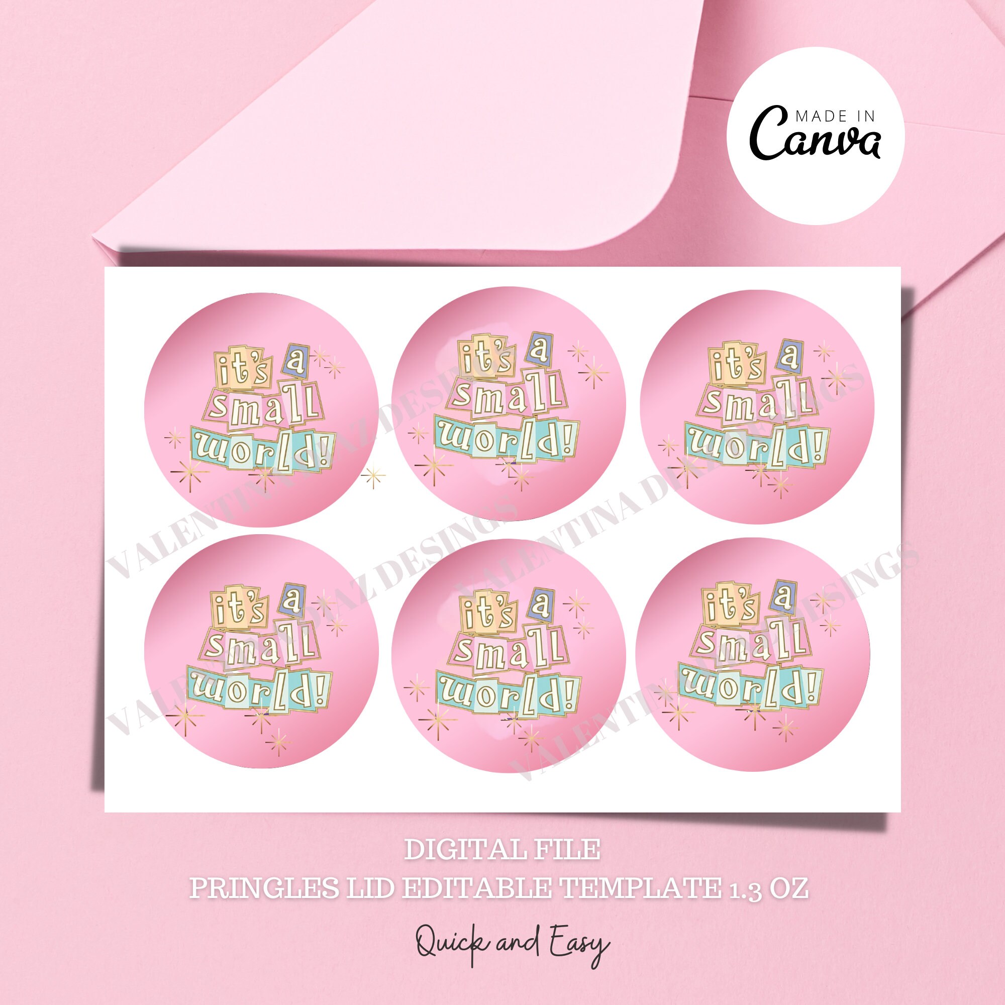 Pringles Label Template its a Small World Theme Party - Etsy