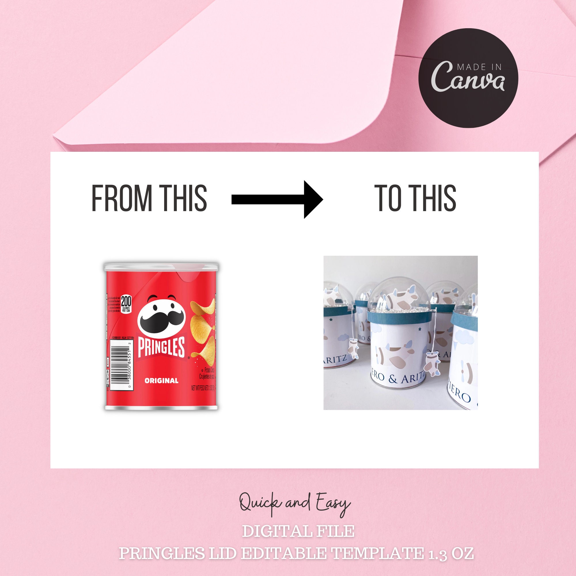 Pringles Label Template its a Small World Theme Party - Etsy
