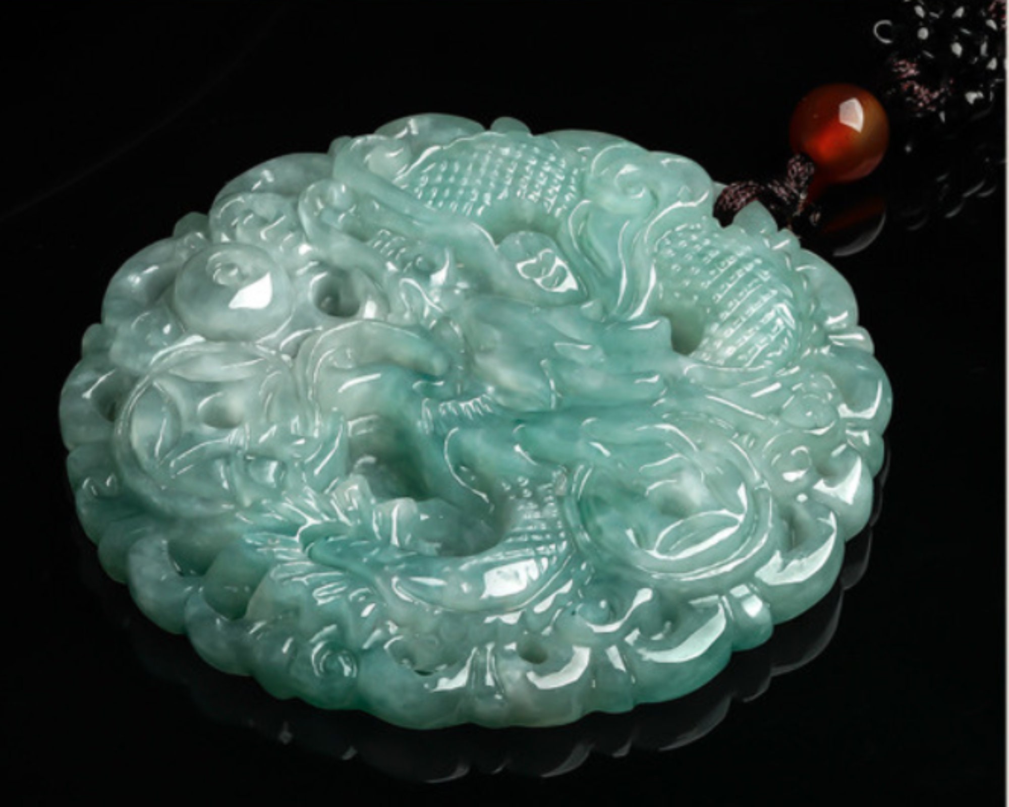 Natural Jade With Certificate, Necklace for Man, Handcrafted With ...