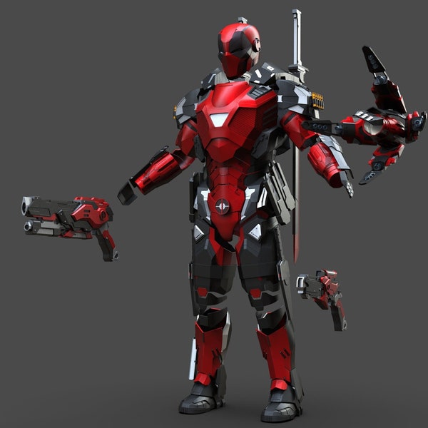 Deadpool Costume - Etsy