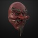 Unpainted Japanese Tengu Oni Demon Mask Handcrafted Cosplay Accessory ...