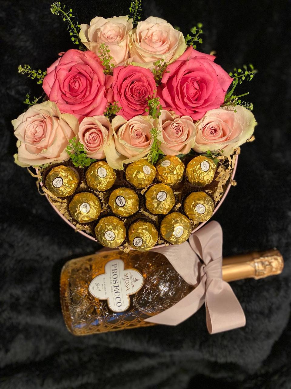 Sweet Box With Fresh Flowers for a Gift - Etsy