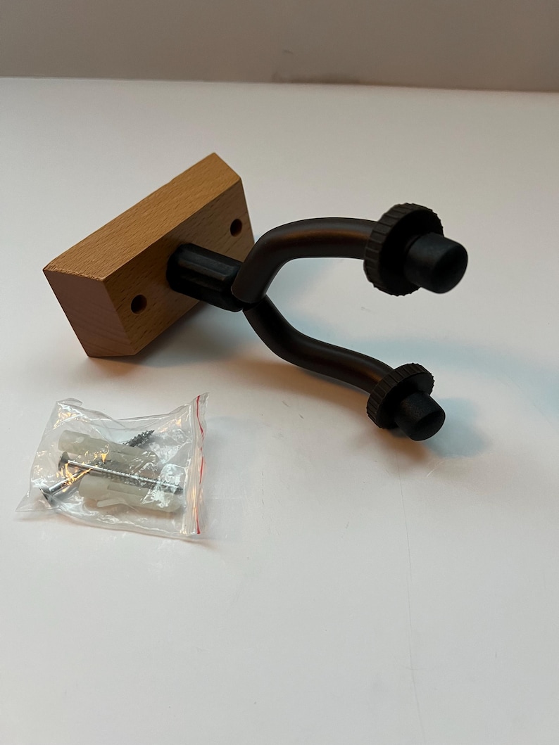 Natural Hand Crafted Solid Wood Wall-mount Wood Instrument Hanger ...