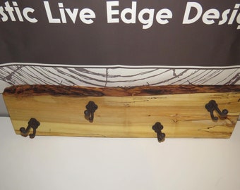 Live Edge Coat Rack - Etsy