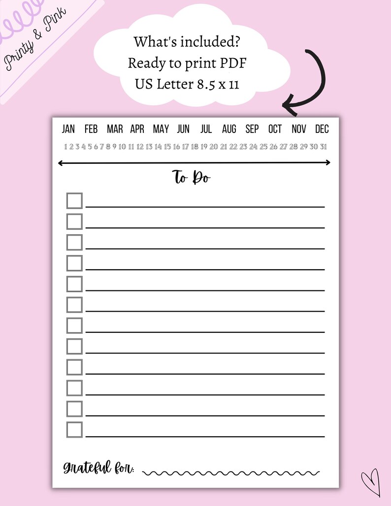 Daily to Do List Printable, Daily Routine Printable, Printable To-do ...