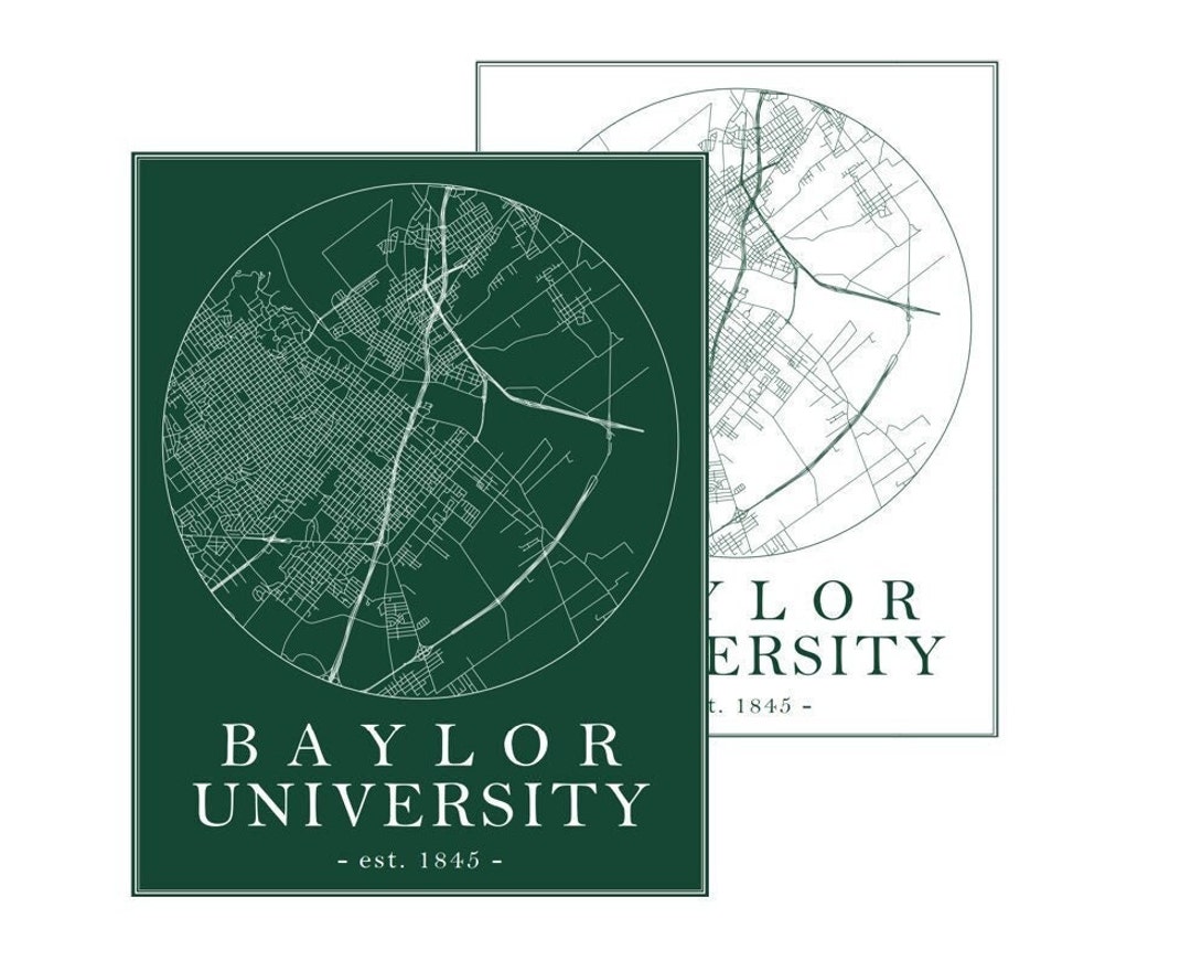 Baylor University Digital Circle Maps - Etsy