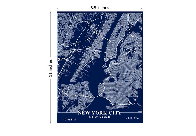 New York City Digital Map - Etsy
