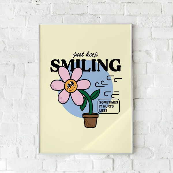 Keep Smiling Poster - Etsy