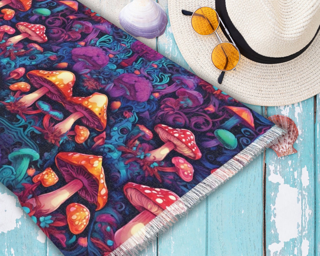 Light Rave Scarf Rave Outfit Psychedelic Mushroom Festival Shawl ...