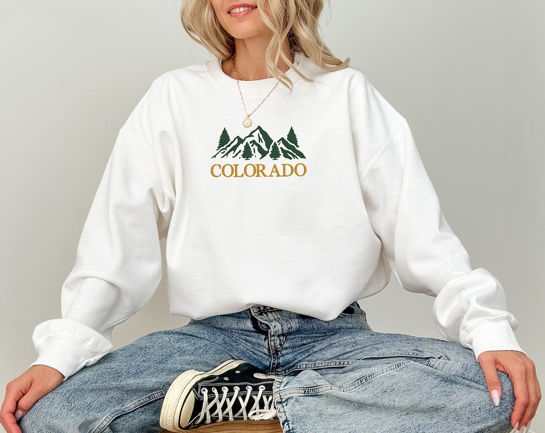 Colorado Embroidered Sweatshirt, Colorado Crewneck, Colorado Embroidery ...