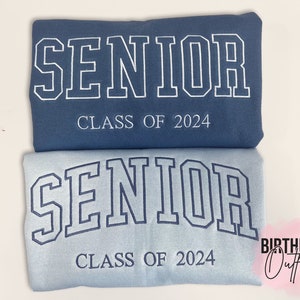 Senior Class of 2024 Embroidered Crewneck - Varsity Crewneck ...