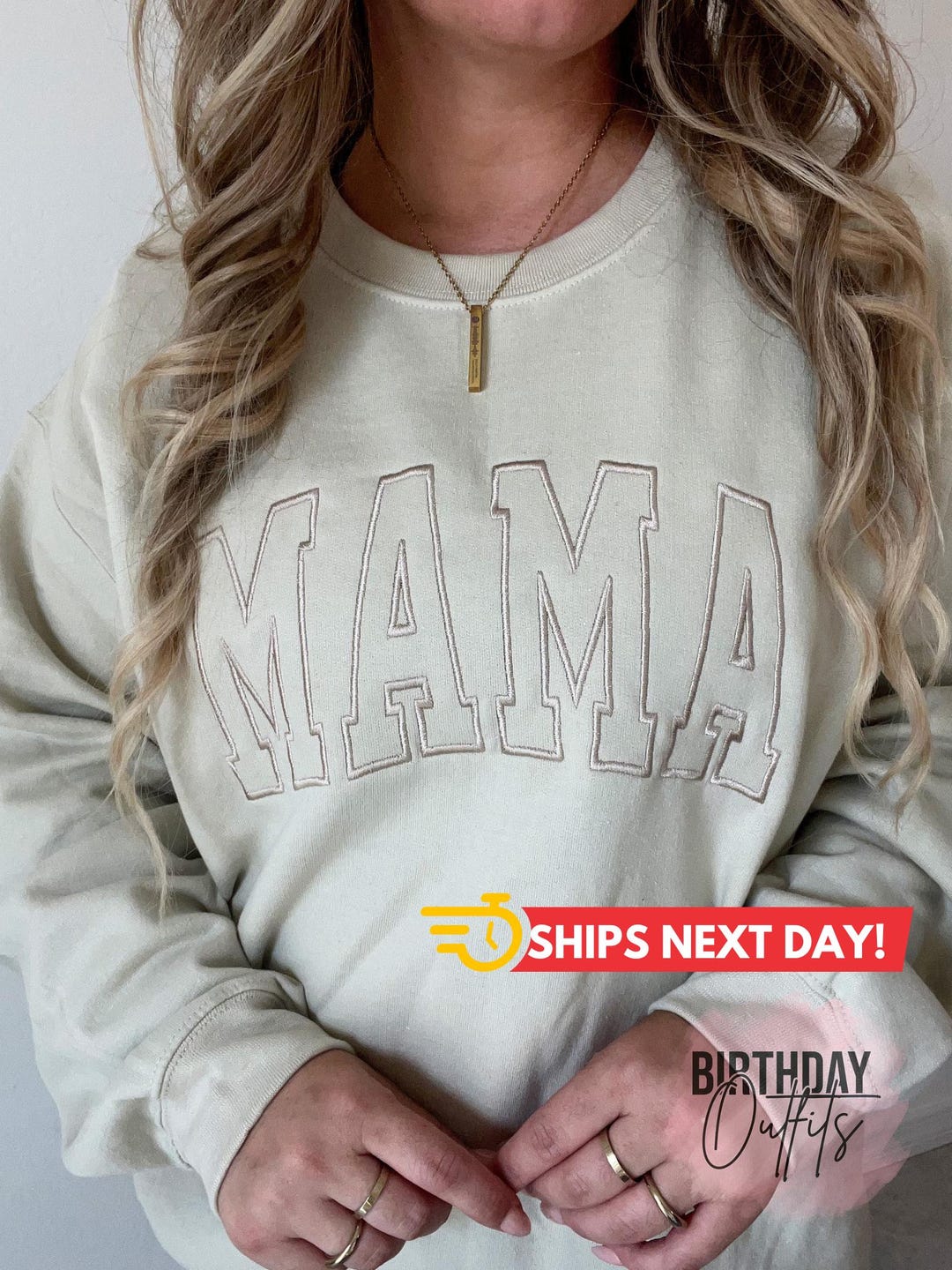 Embroidered Mama Sweatshirt, Embroidered Mama Crewneck, Personalized ...