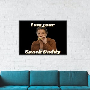 Pedro Pascal 'eating a Sandwich Meme' Digital Design - Etsy