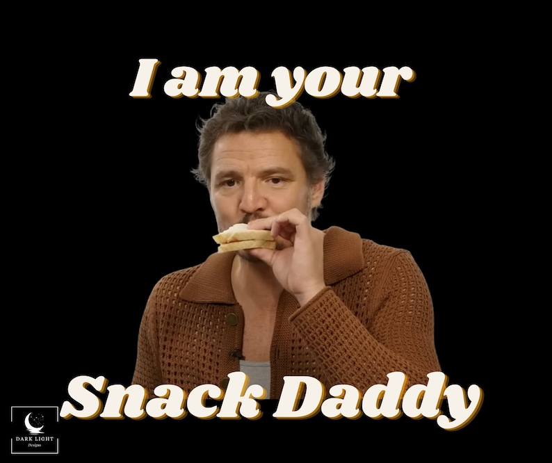 Pedro Pascal 'eating a Sandwich Meme' Digital Design - Etsy