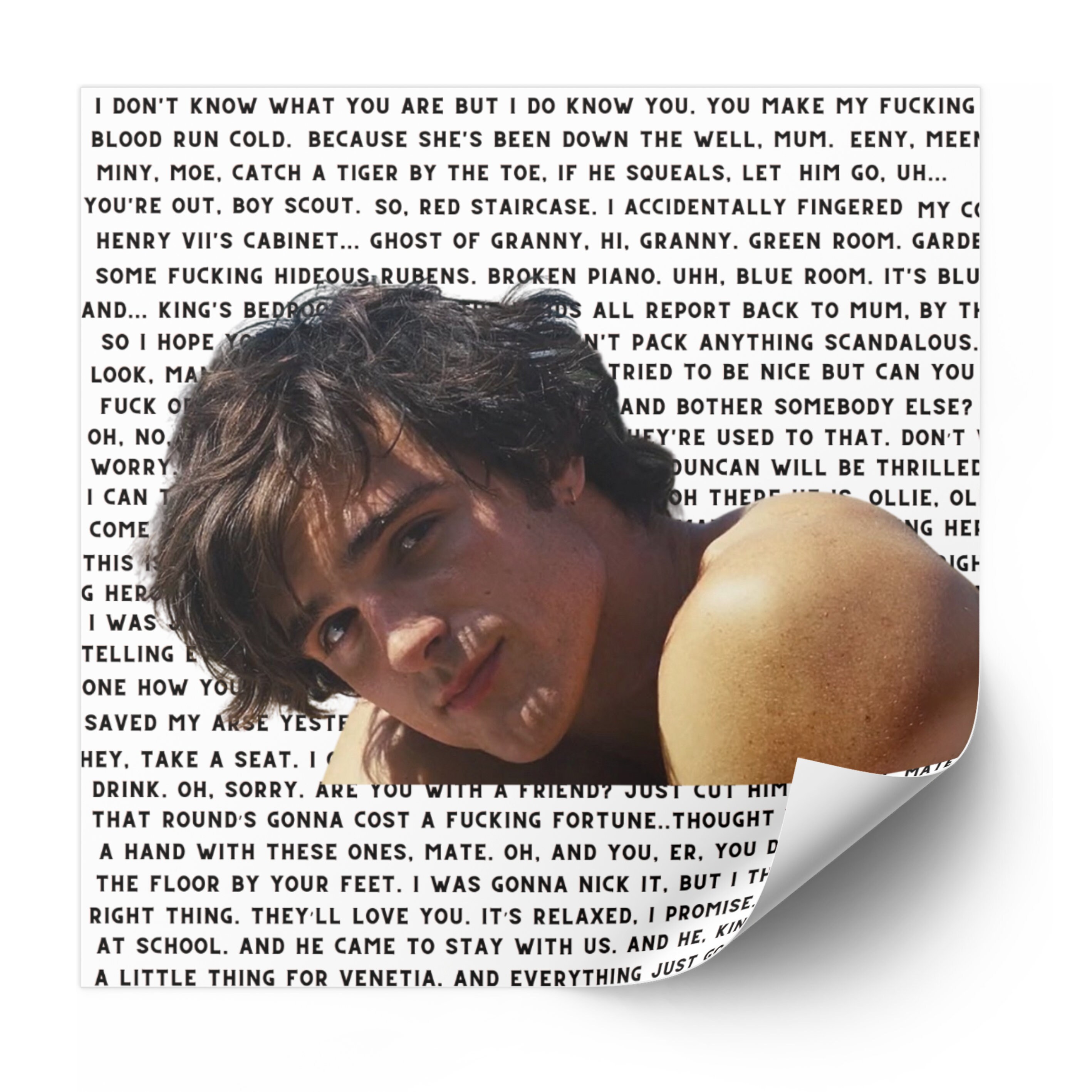 Saltburn/felix Catton/jacob Elordi Script Digital Design - Etsy