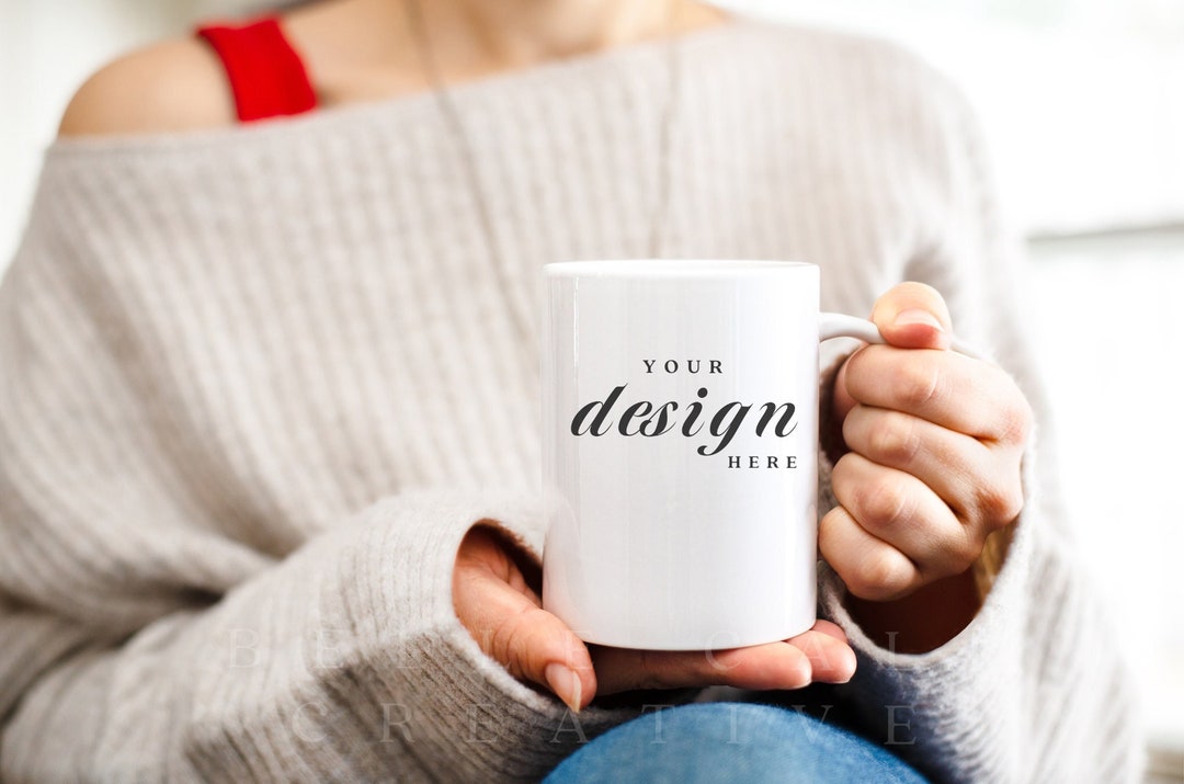 Model Mug Mockup | 15 Oz Mug Mockup | Coffee Cup Mockup | Cozy Mug ...