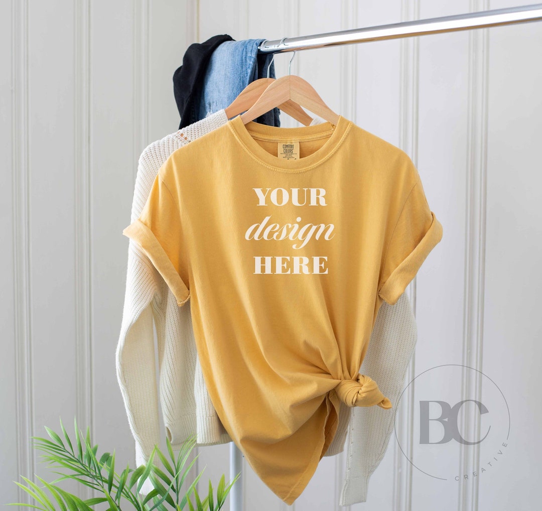 Comfort Colors Mockup Mustard | 1717 Mockup | 1717 Mustard Mockup ...