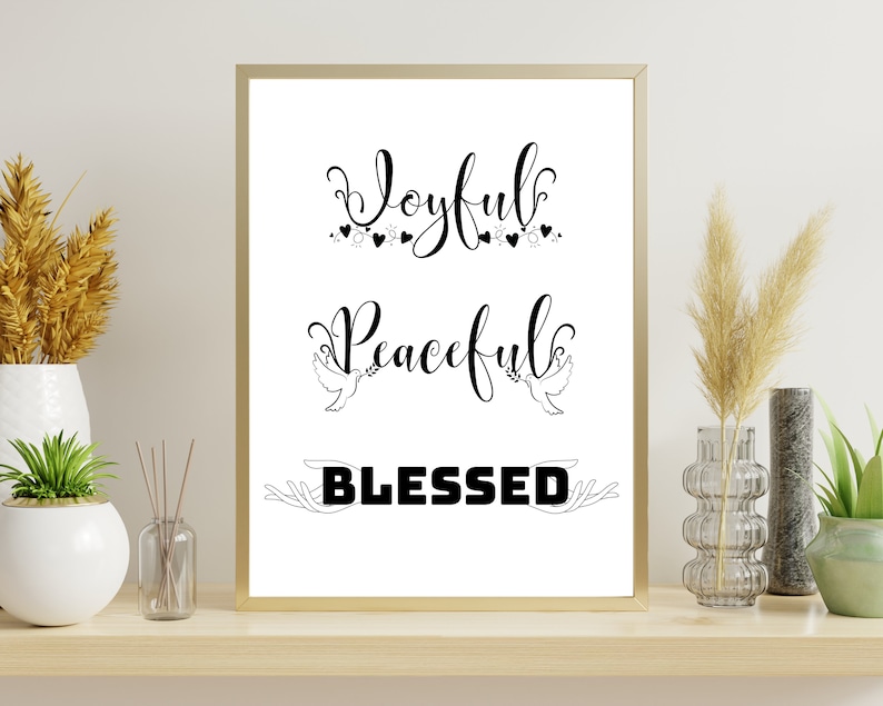 Blessed Wall Art Bible Verse Digital Print Instant Download Printable ...