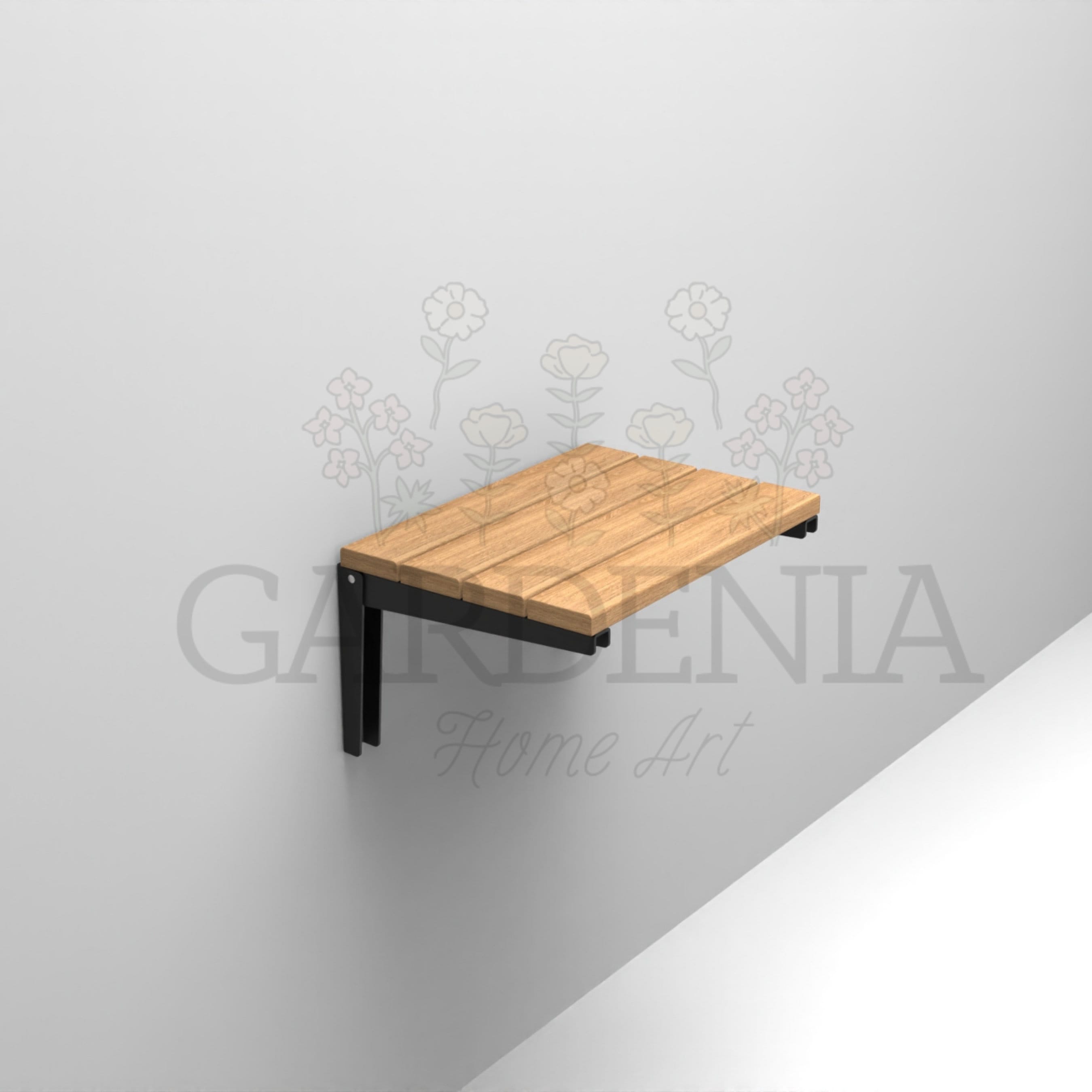 Teak Wood Wall Mounted Folding Shower Bench, Shower Foldable Murphy ...