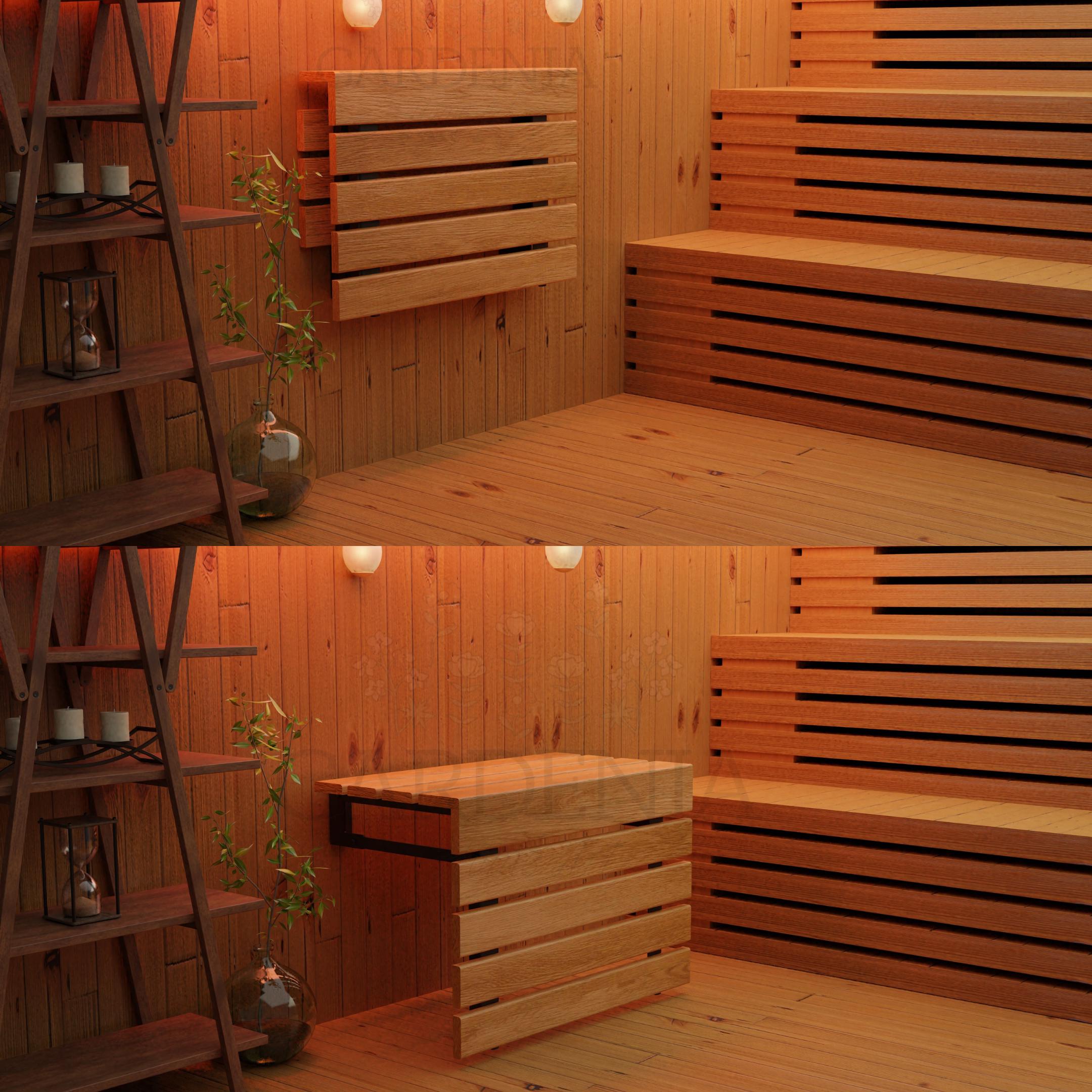 20''-50cm Folding Super Safe Natural Teak Wood Wall-mounted Bath Chair ...