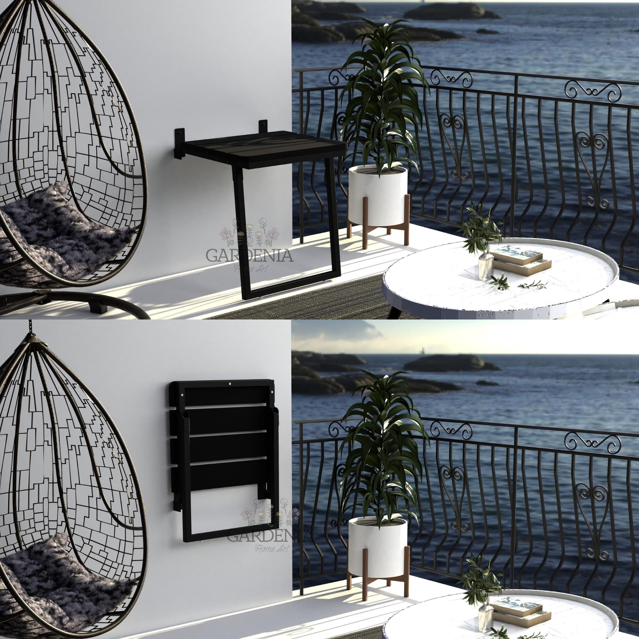 Easy Folding Black Teak Wood Wall-mounted Chair, Handmade Inside Bath ...