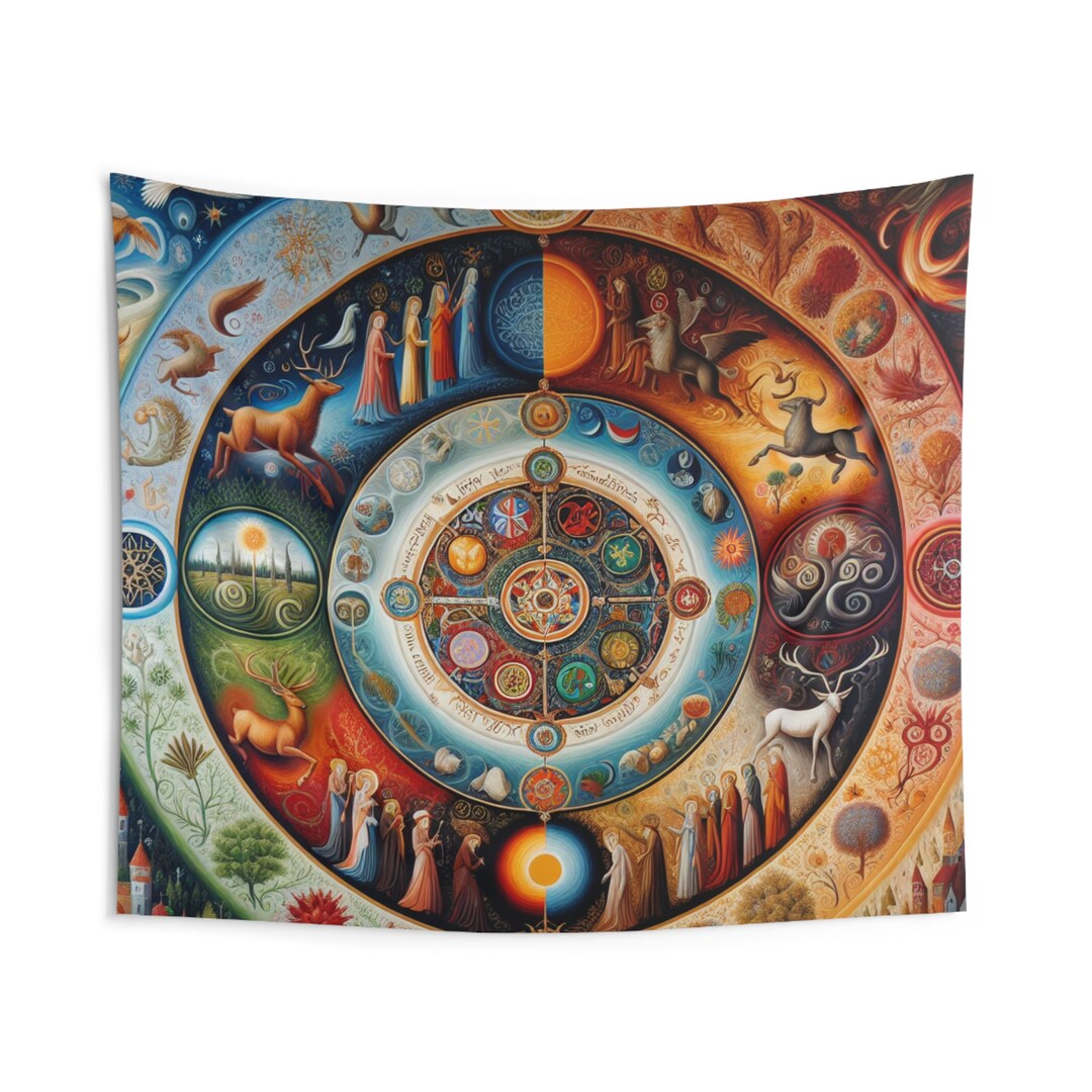 Pagan Wheel of the Year Indoor Wall Tapestries - Etsy