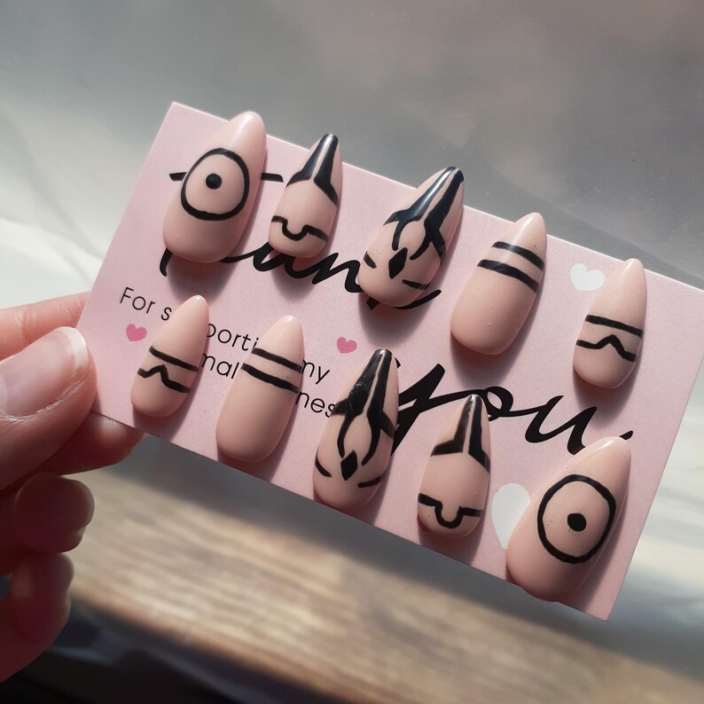 Sukuna Nails|premium|anime Design|custom Shape - Etsy