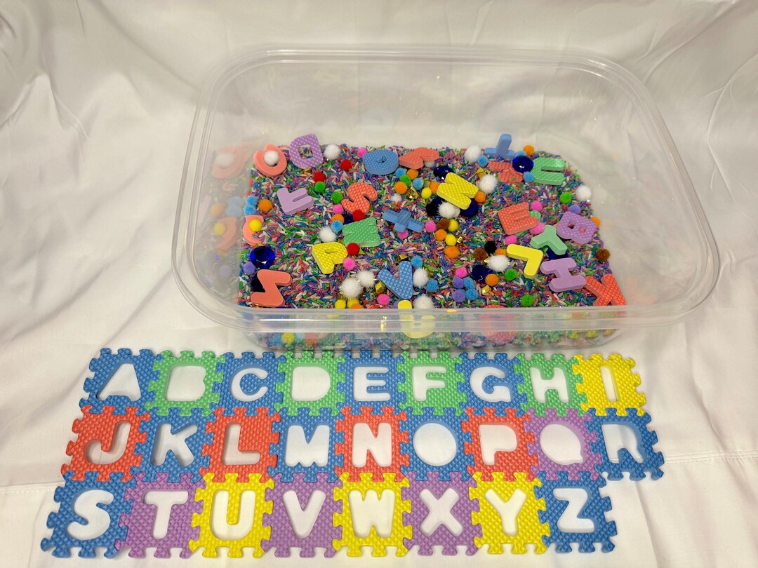 ABC Mat Sensory Bin, Sensory Play, Fine Motor Play, Learn and Play ...