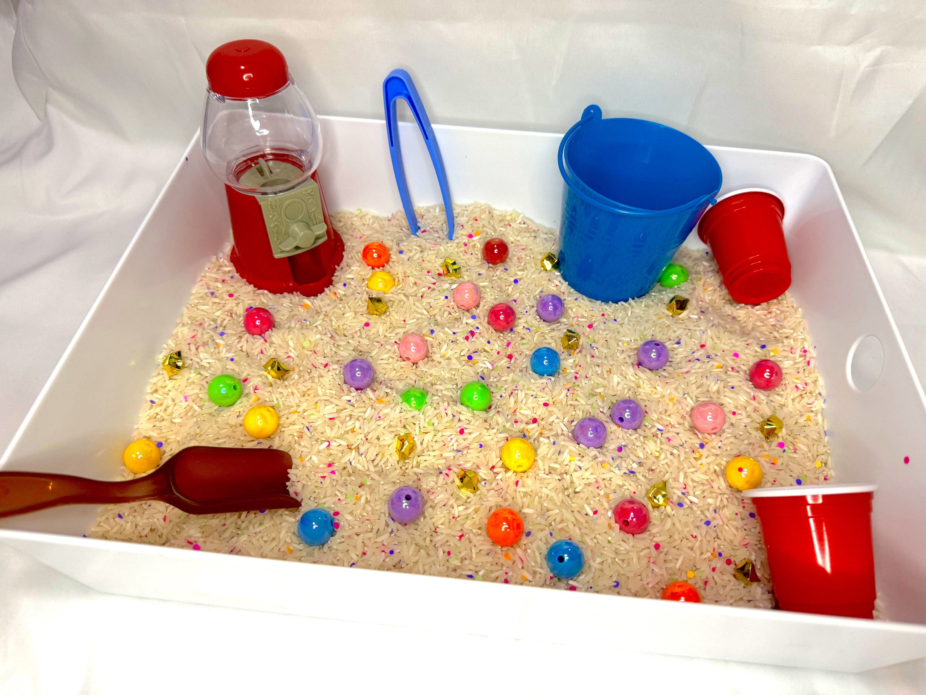 Gumball Machine Sensory Bin, Fine Motor Play, Sensory Play, Learn and ...
