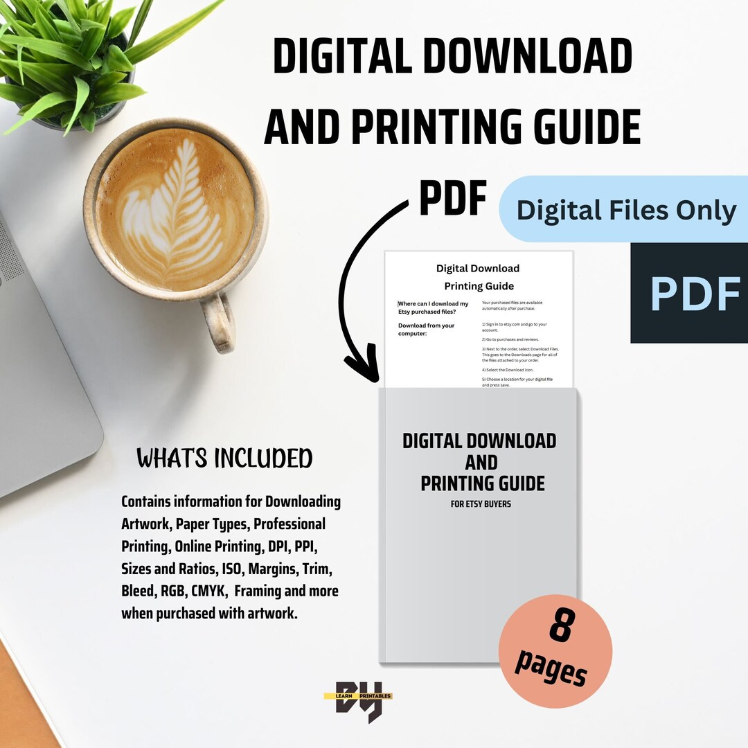 Digital Prints Guide, Etsy Guide, Wall Art Size Guide, Print Art, Guide ...