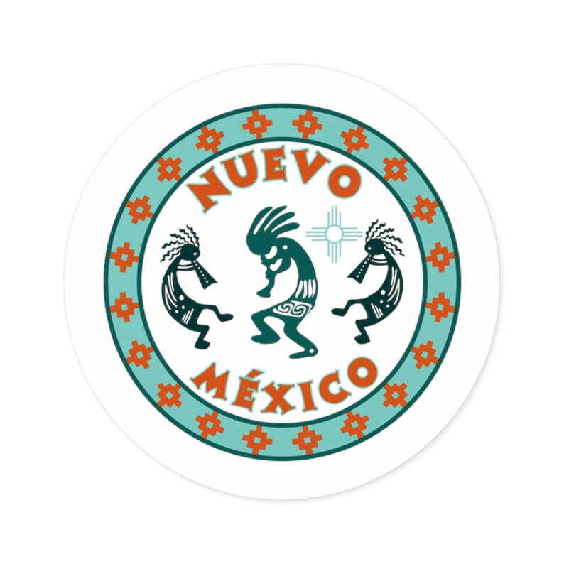 New Mexcio Round Stickers, Indooroutdoor - Etsy