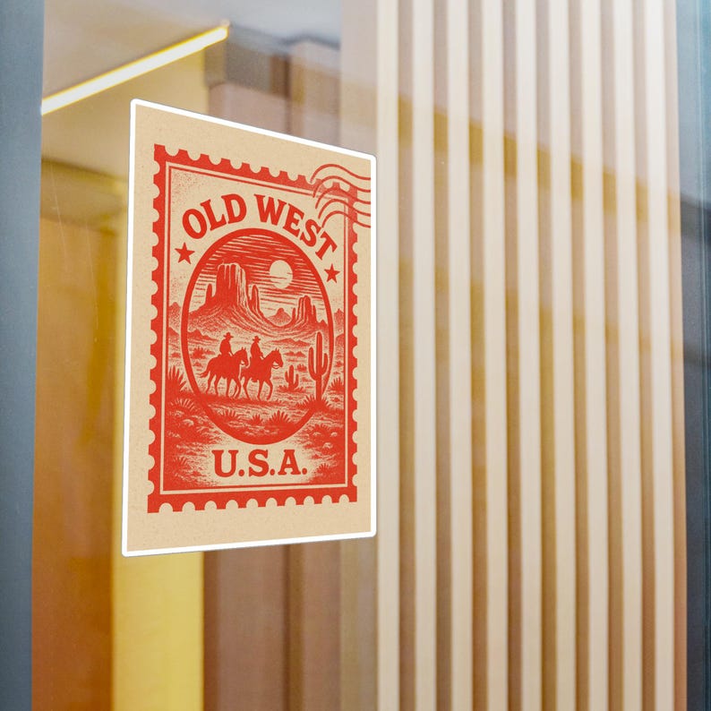 Old West USA Kiss-cut Vinyl Sticker - Etsy