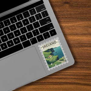 Ireland Travel Stamp Vinyl Sticker | Cliffs of Moher Ireland Stamp ...