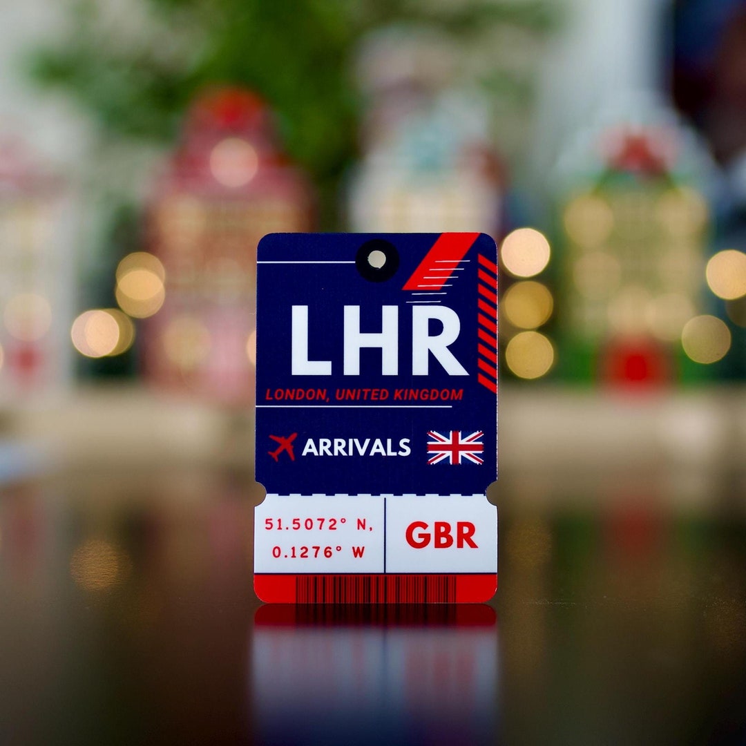 London LHR Airport Luggage Tag Sticker | Boarding Pass Travel Sticker ...