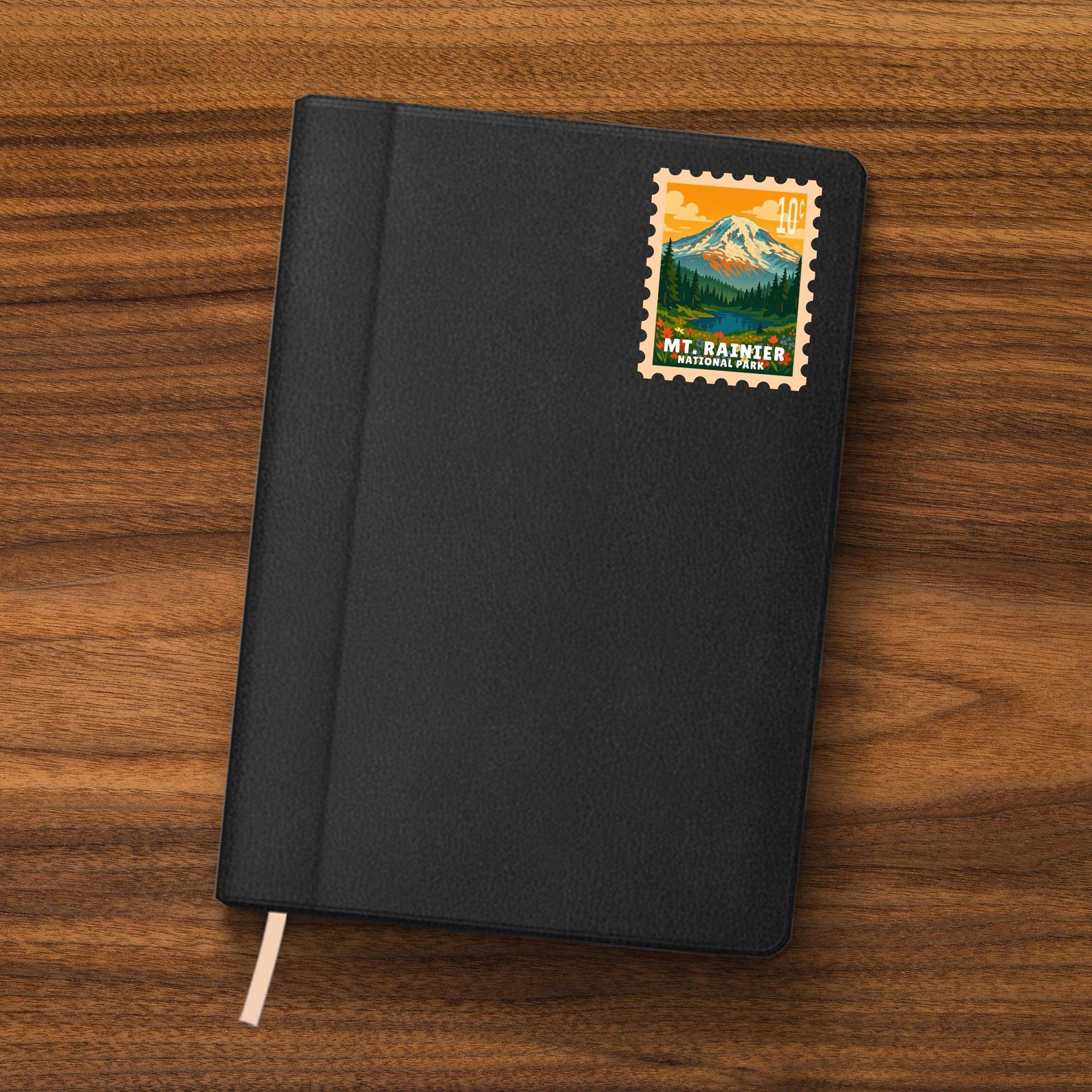 Mt. Rainier National Park Postage Stamp Vinyl Travel Sticker | Laptop ...